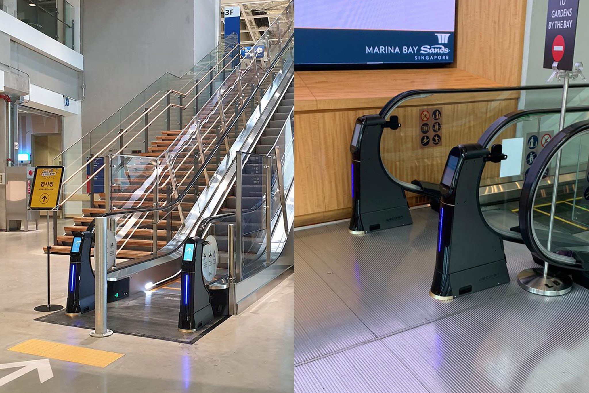 Escalator Handrail Sterilisers - Motion Icon UK and Europe