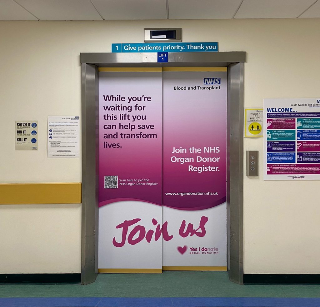 Lift Door & Cabin Branding - Motion Icon UK and Europe